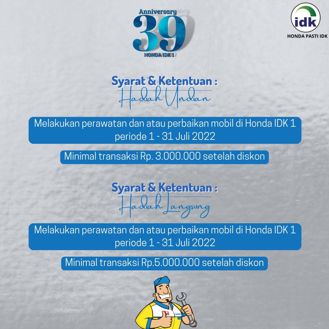 Anniversary Honda IDK 1 Ke-39